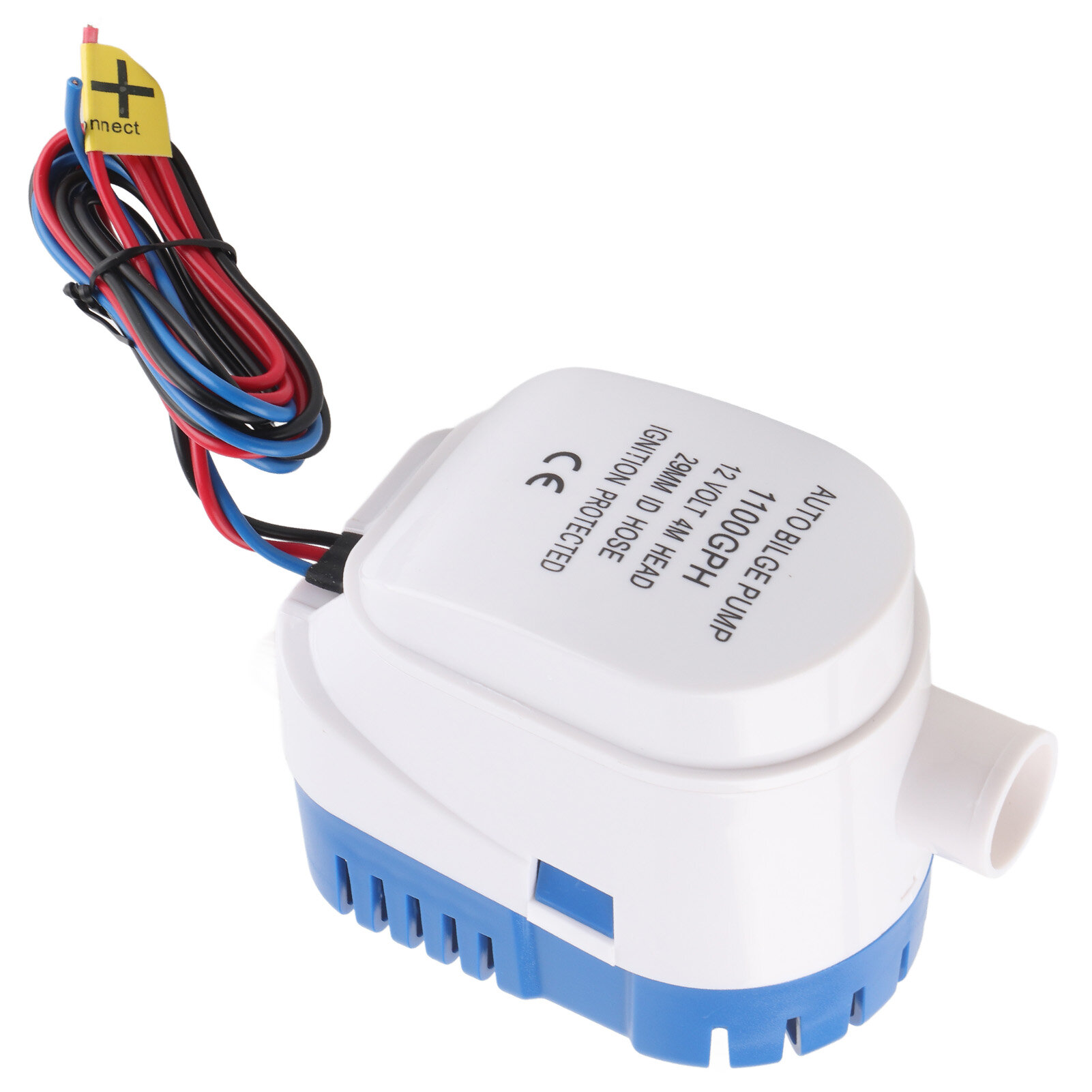 Помпа для откачки поддона на лодке и комплект установки DC12V, 1100 галь/ч, с выходным шлангом 1-1/8 для автодомов и яхт