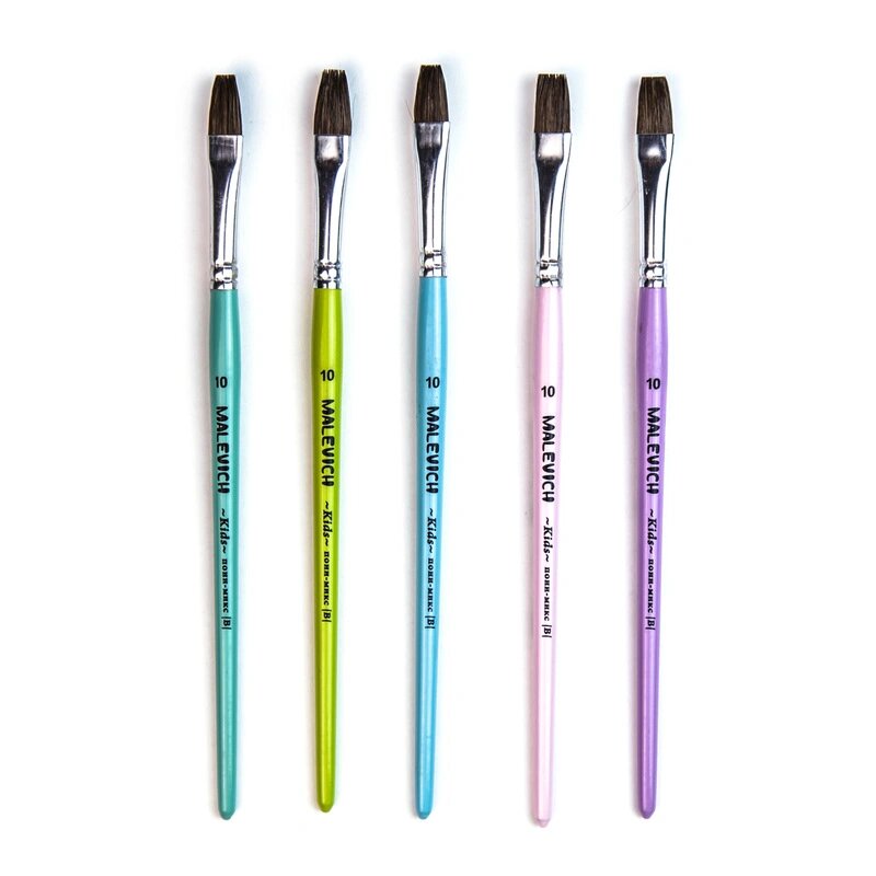 Кисть пони микс Малевичъ KIDS, плоская, №10 733210