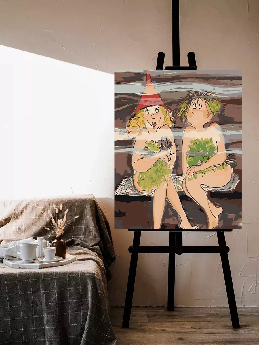 Картина по номерам Баня Сауна Пара Веники Пар