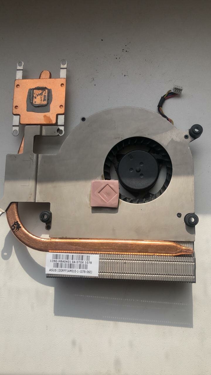 Кулер Asus K40, K50(AD), K70, X8(EJQ), X5(DIJ X) [KDB0705HB -9K57] с термотрубками. Уценка