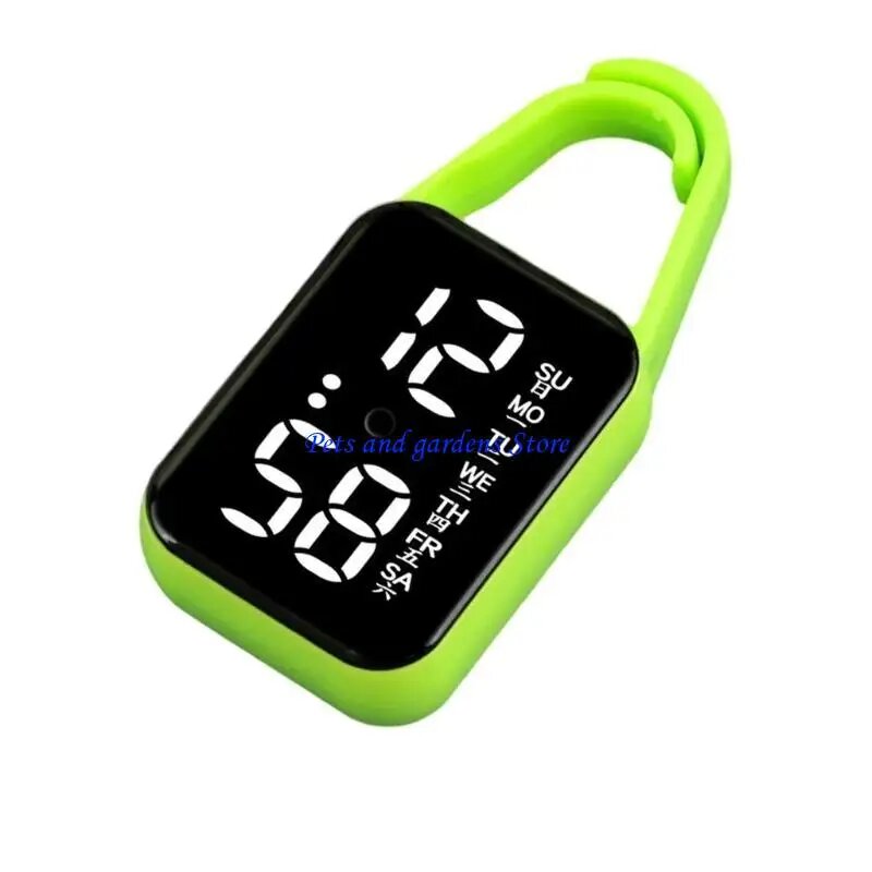 Электронные часы-брелок H051 Зеленый, Fluorescent green