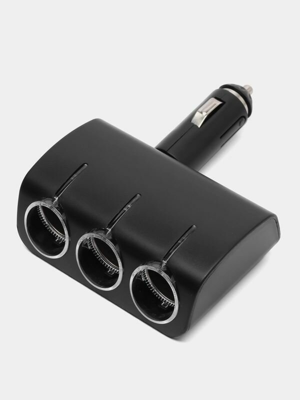 Разветвитель прикуривателя 3 гнезда Olesson 12/24В LED подсветка