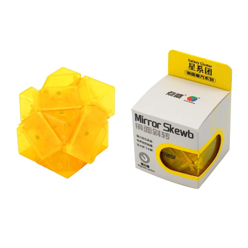 Магнитный кубик DianSheng Mirror Skewb Желтый, Yellow Diamond M