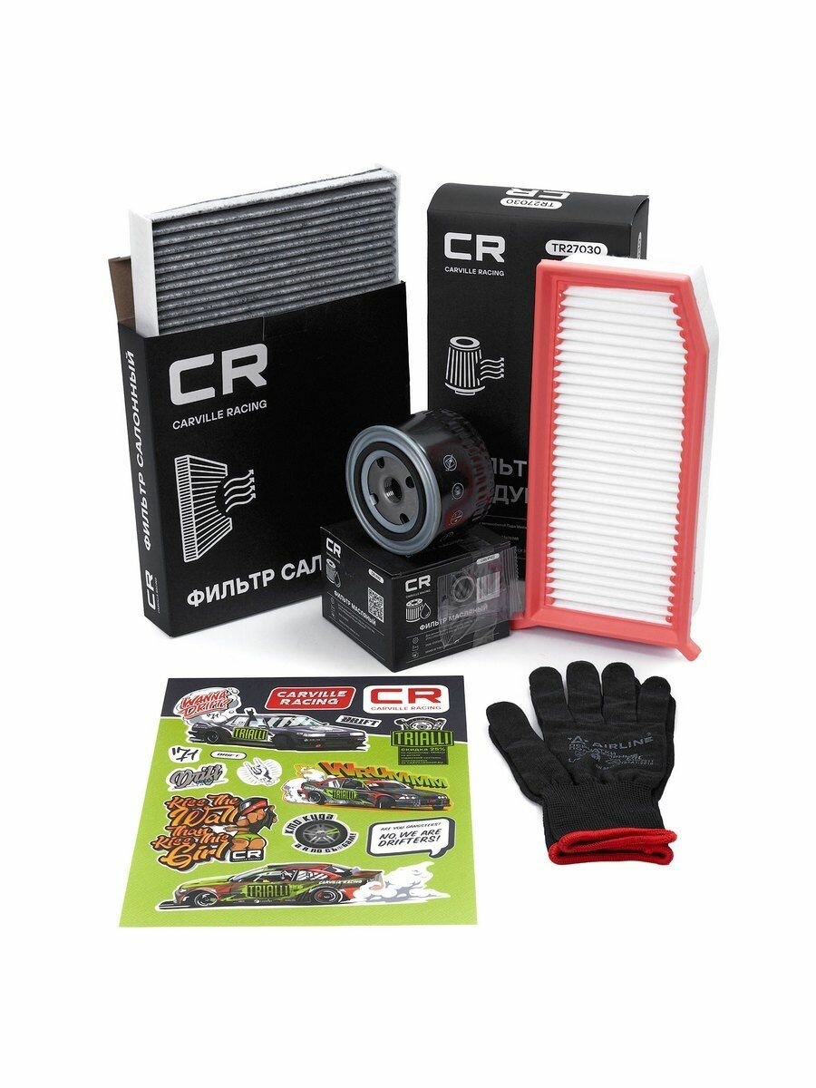 Комплект фильтров для а/м LADA Vesta, Xray / Лада Веста, ЭксРэй, Carville Racing CRKIT1002