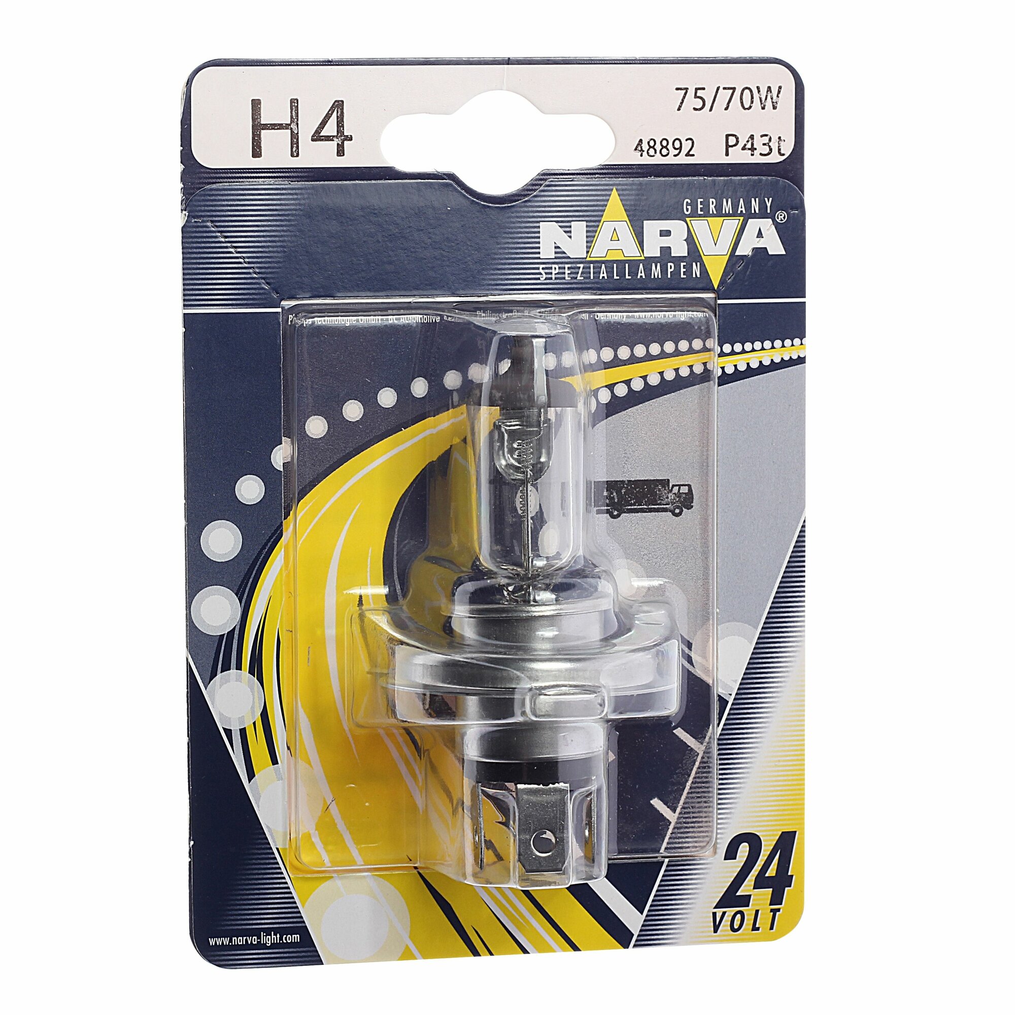 Автолампа H4 75/70W P43t-38 24V