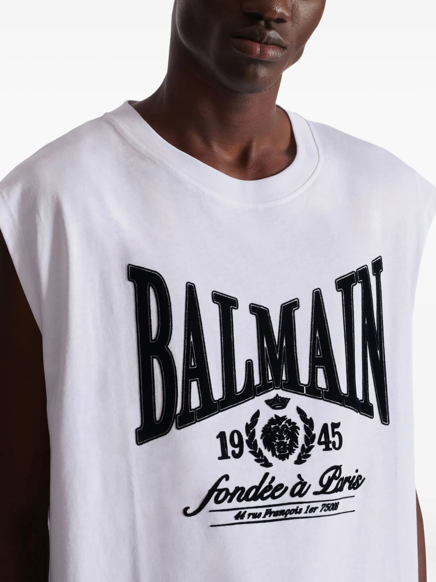 Футболка BALMAIN, размер S, белый — фото 1