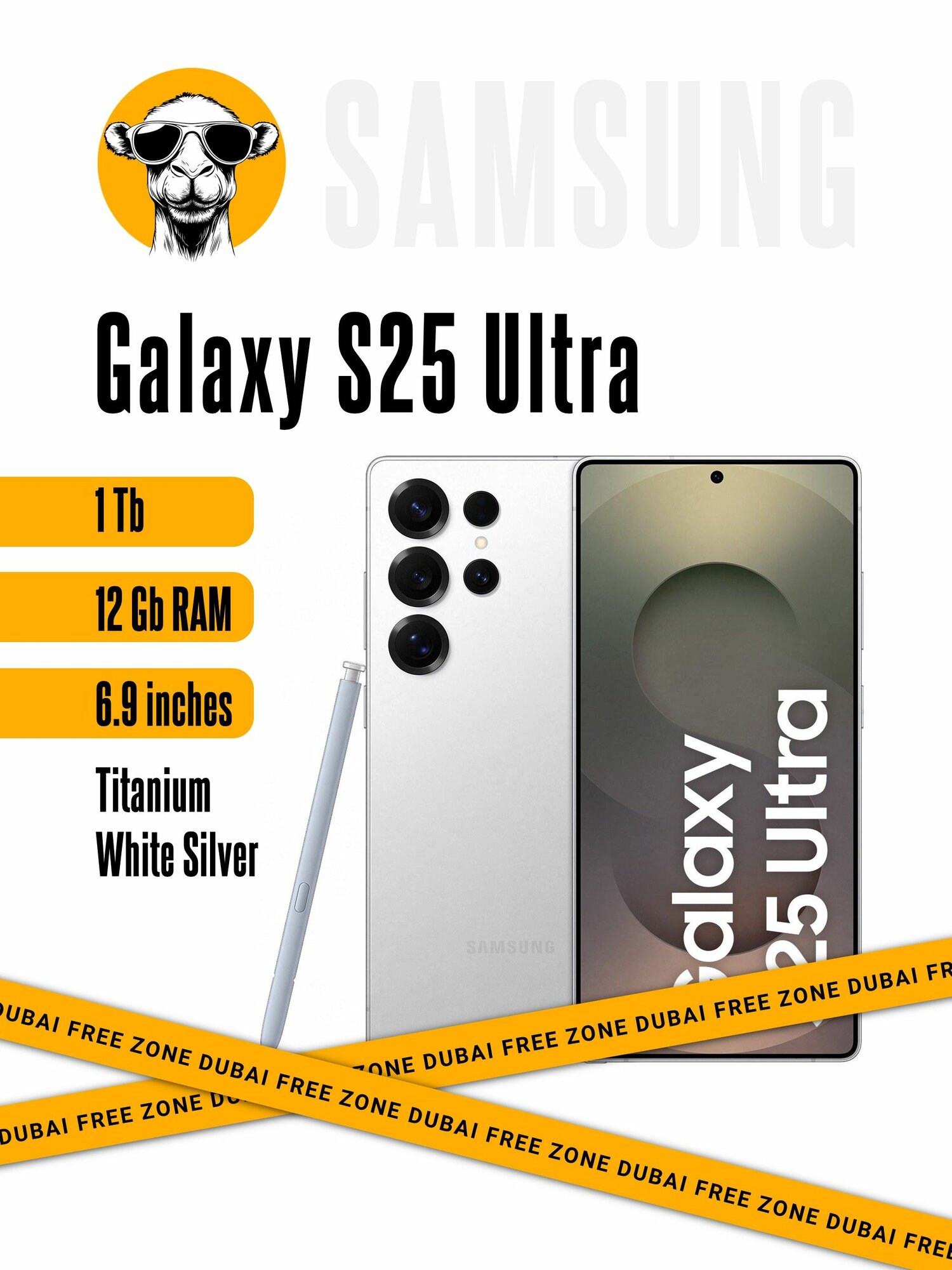 Смартфон Samsung Galaxy S25 Ultra 12/1Tb Titanium WhiteSilver/Серебристый