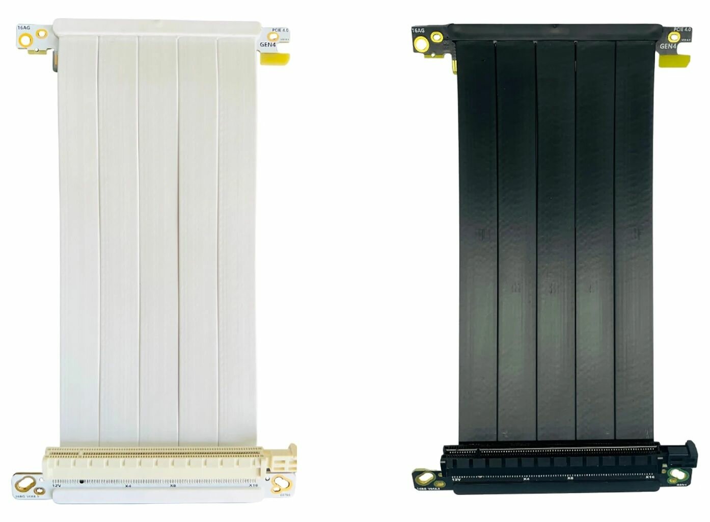 Райзер PCIE 4.0 X16 GEN4 20см (Double Reverse) Чёрный удлинитель кабеля для видеокарты 32 ГБ/с