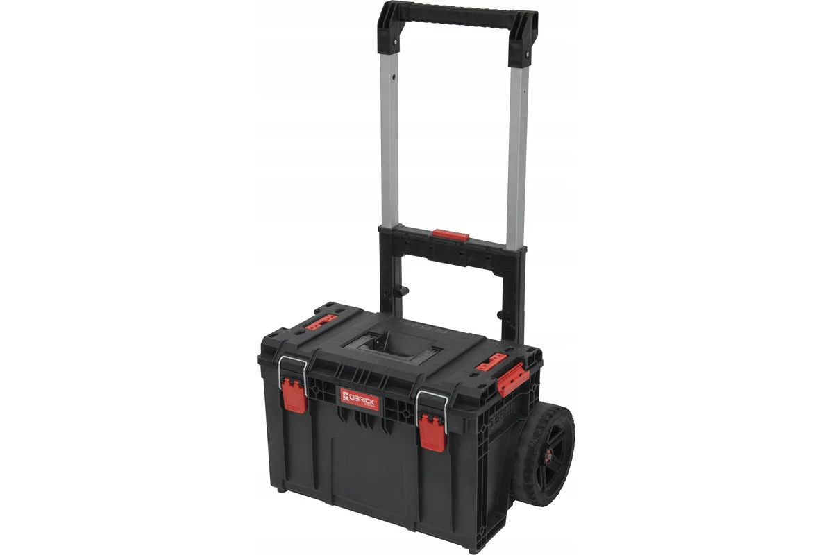 Тележка Qbrick Prime Cart, модульный ящик-тележка, пластик, нагрузка 100кг, чёрный
