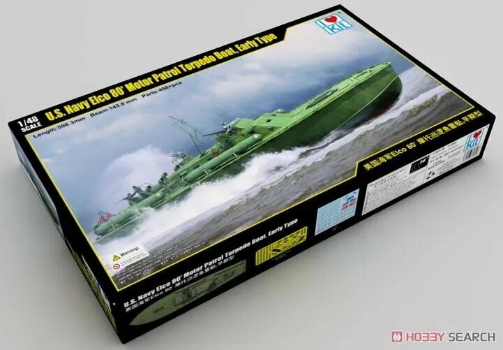 Ilovekit 64802 1/48 ВМС США Моторная патрульная лодка Elco 80' Ранний тип