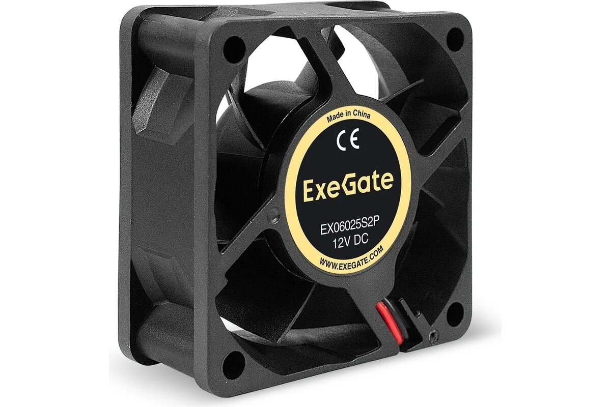Вентилятор Exegate 60x60x25 EX06025S2P 12В, 3500rpm, 24dB(M), 2 pin