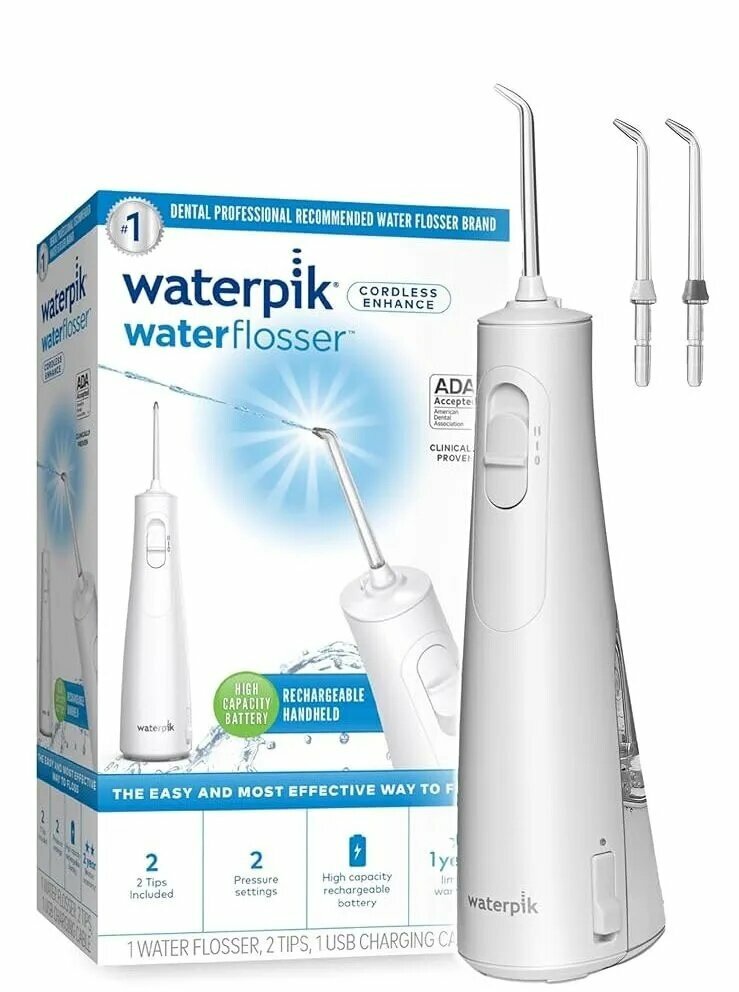 Ирригатор портативный Waterpik WF-21EU Cordless Enhance, белый