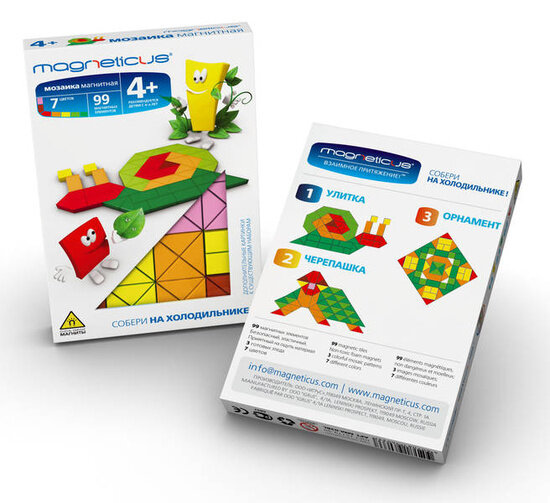 Магнитная мини-мозаика Улитка, 7 цветов 178 элементов