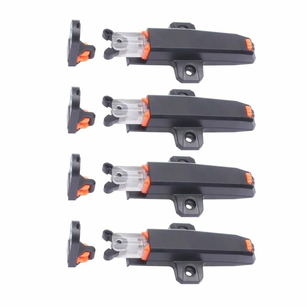 Упаковка из 4 штук, самоблокирующийся фиксатор двери шкафа-купе-черный