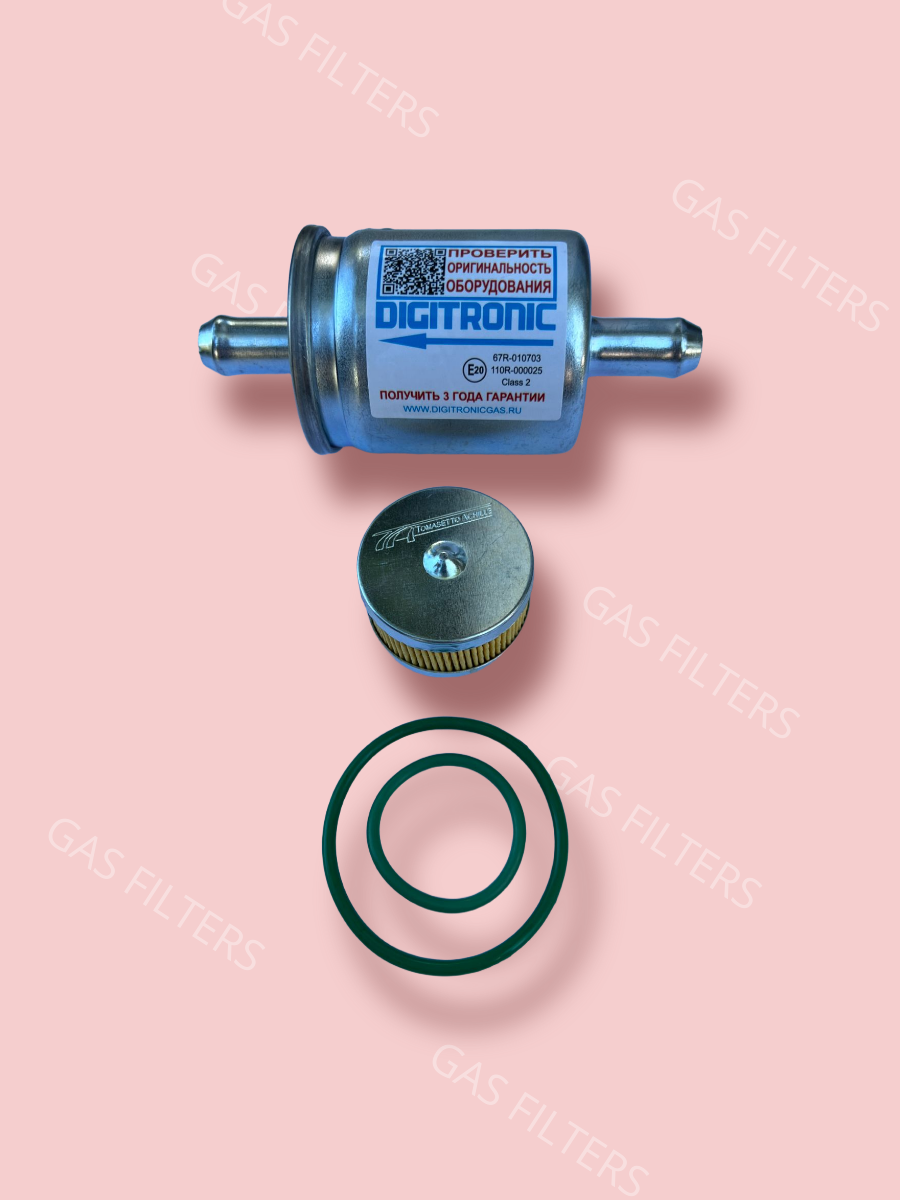 Комплект Фильтр испаренного газа ГБО 12х12 и Tomasetto CN (с кольцами) (1 шт.)