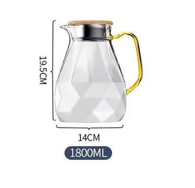 Набор для чая: термостойкий стеклянный чайник из мраморного стекла для горячих и холодных напитков, большой емкости, в