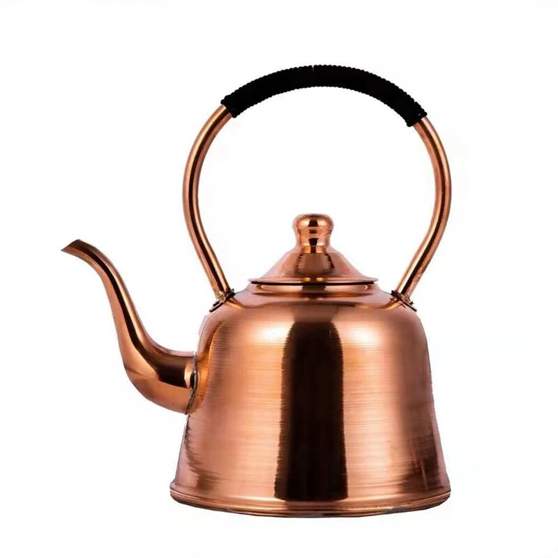Медный чайник, чистая медь, чистая красная медь, медный заварочный чайник, чайник ручной работы для кипячения воды,