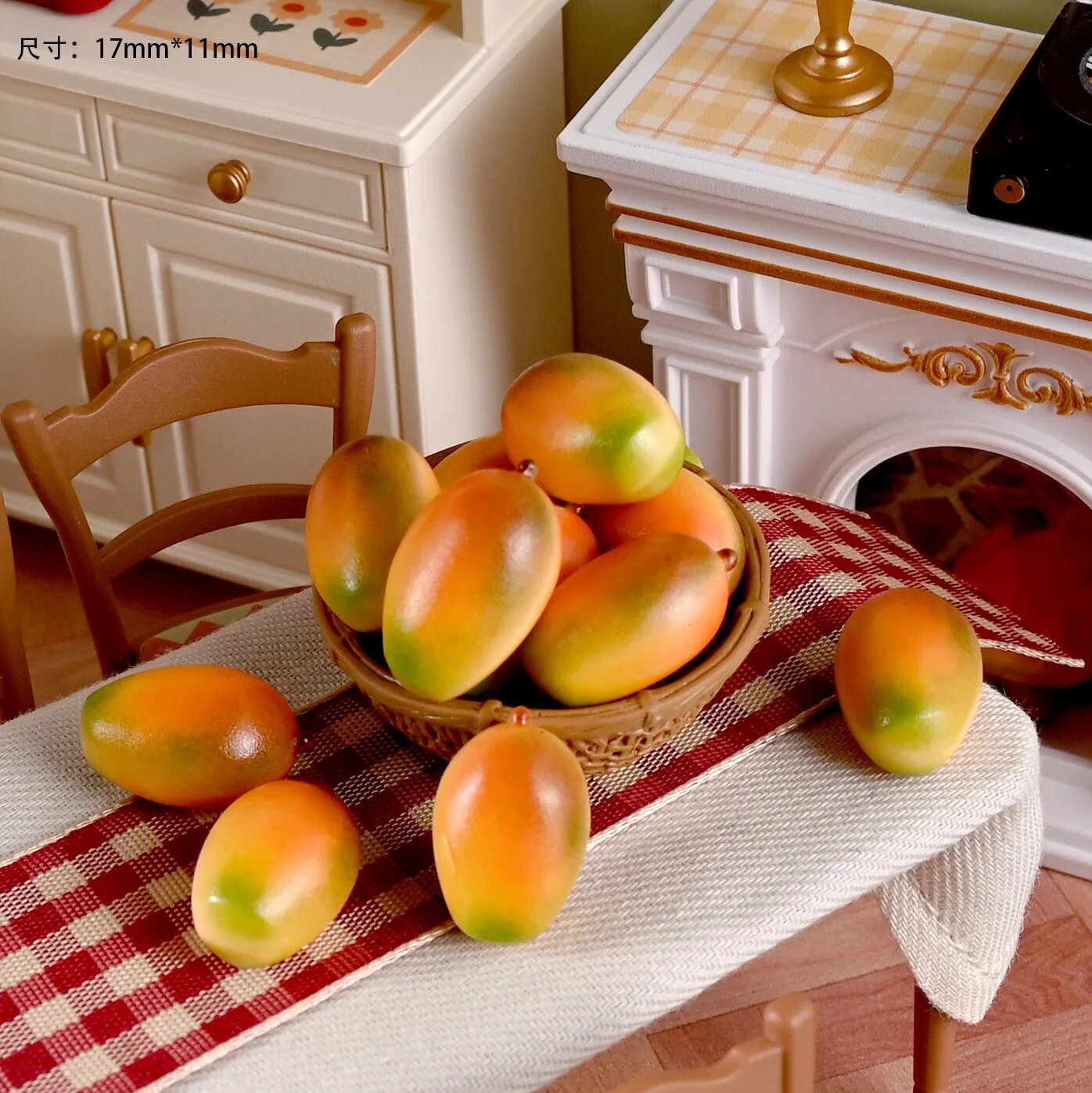 Набор мини-фруктов из смолы, 10 шт. mango