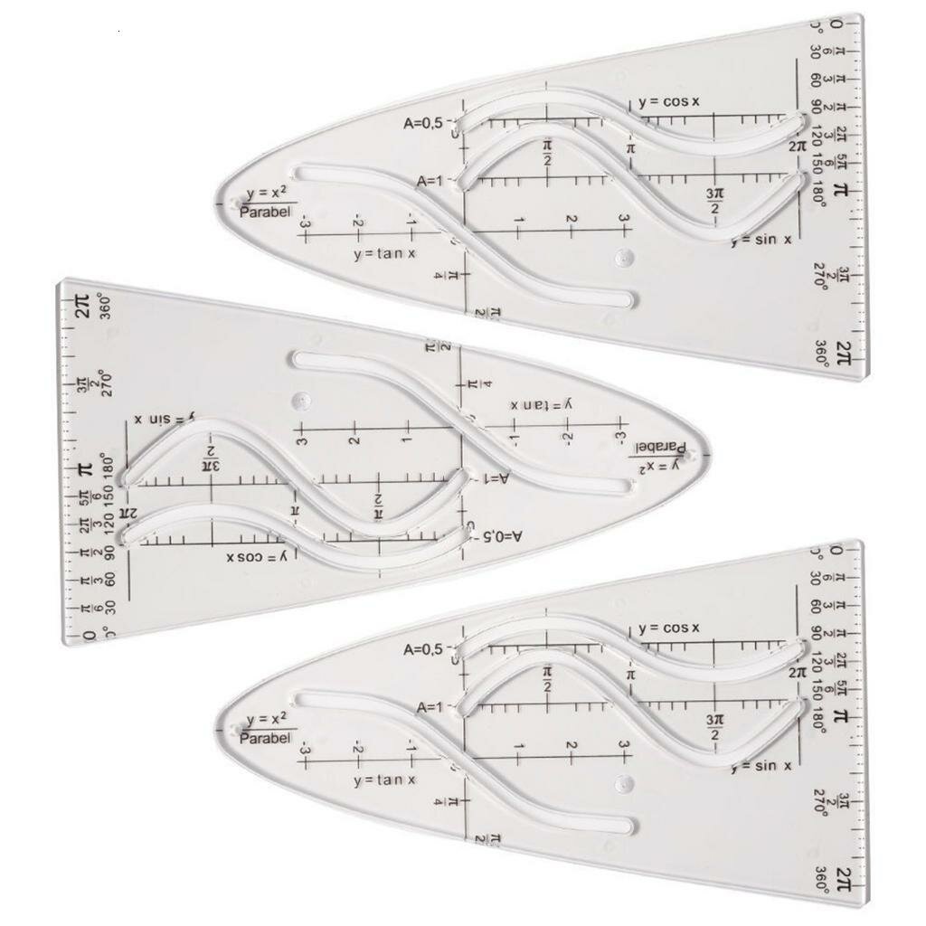 Трафарет параболы, 3шт