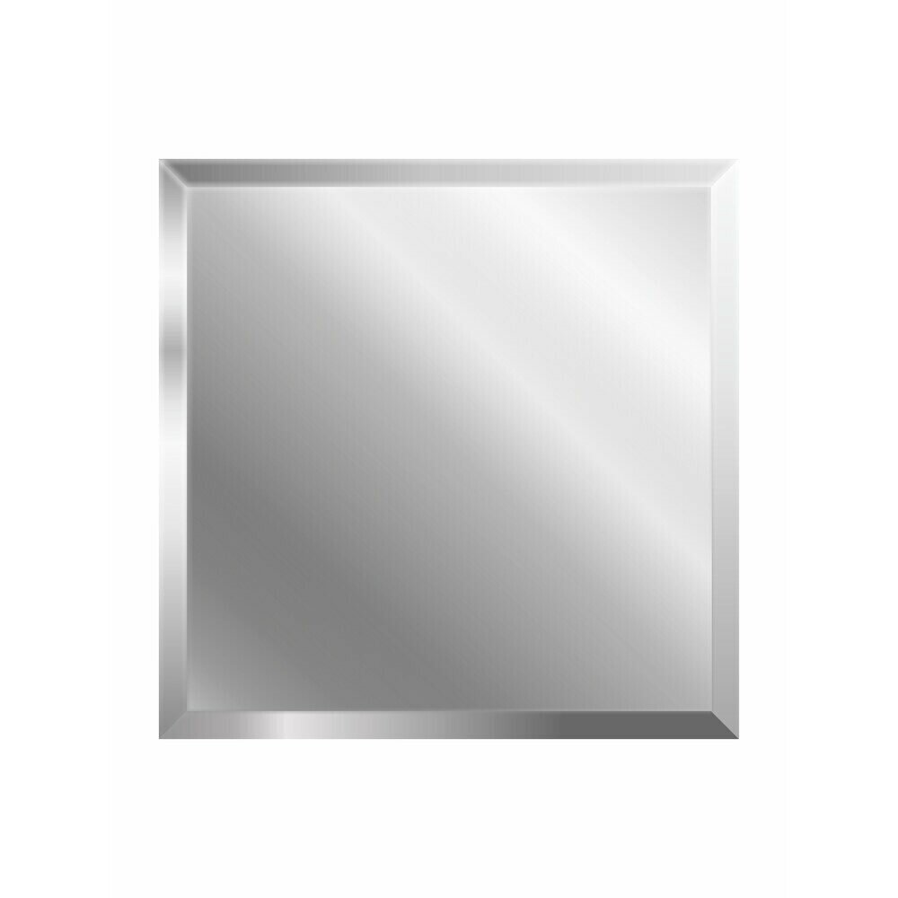 Плитка зеркальная квадратная 200х200х4 мм Continent серебряная с фацетом (4 шт.=0,16 кв. м)