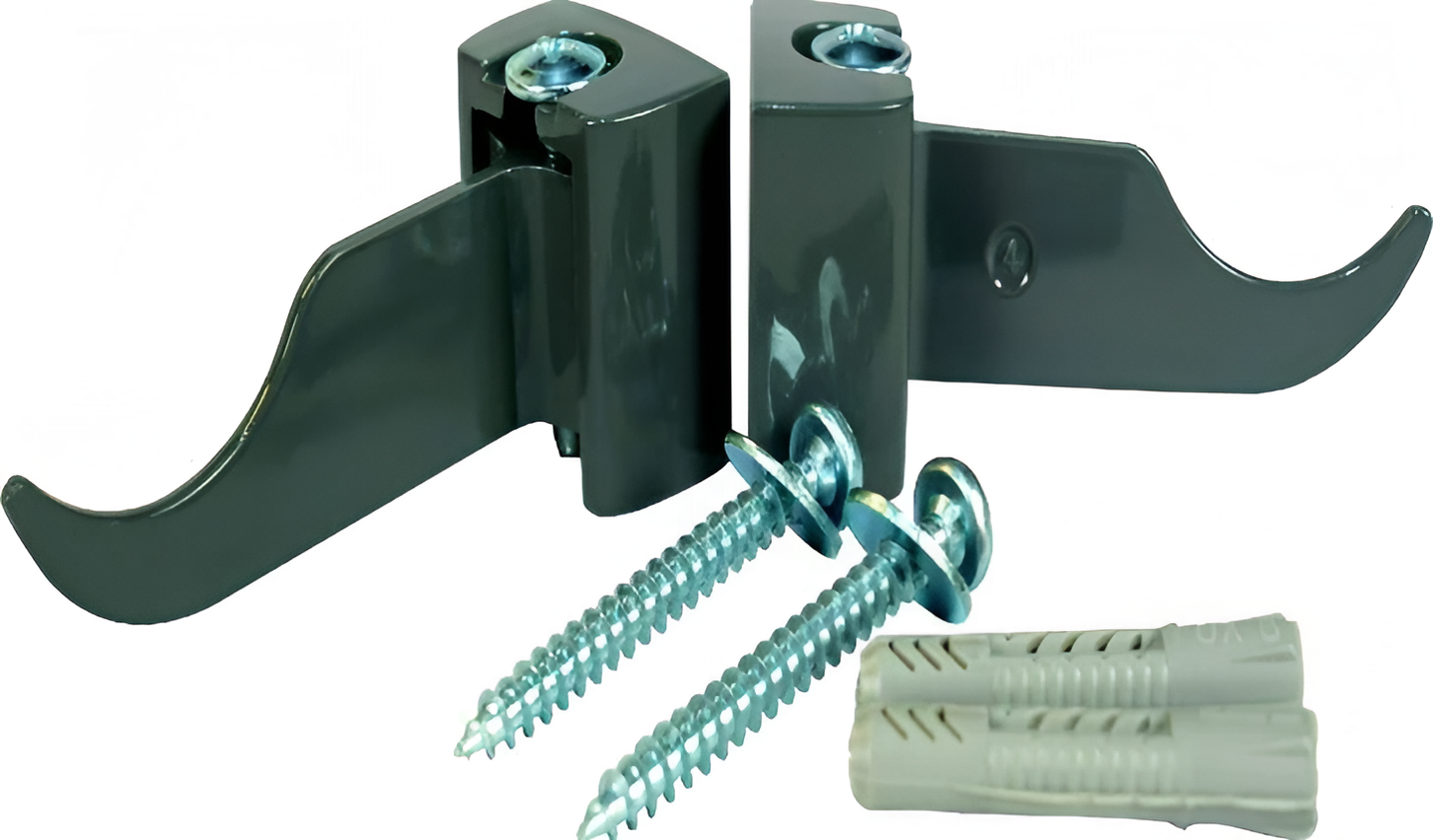 ASKON Кронштейн для секционных радиаторов регулируемый чёрный (комплект 2шт)