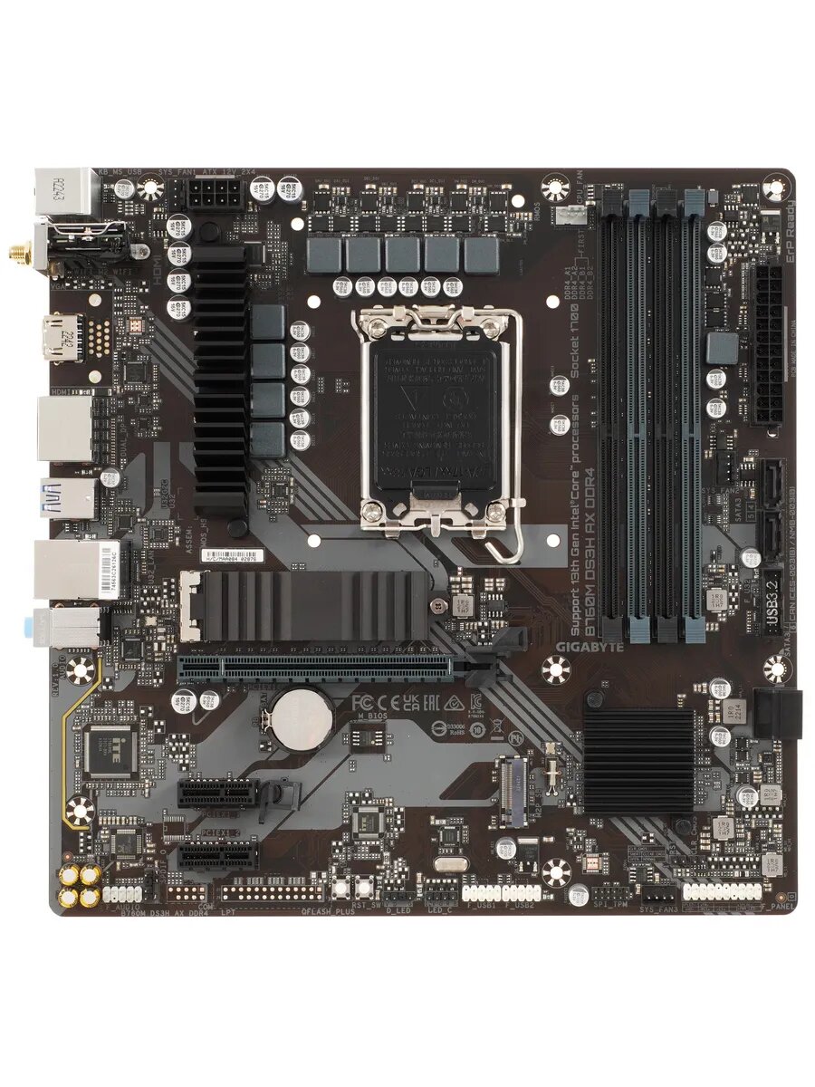 Материнская плата B760M DS3H AX DDR4, Micro-ATX