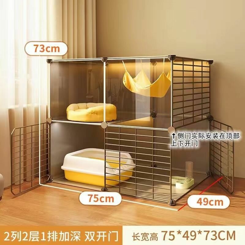 Клетка для кошек для домашнего использования, вилла для маленьких кошек в квартире, домик для кошек, гнездо для кошек, лоток для кошачьего туалета, лазательная рамка, интегрированный дизайн для экономии пространства