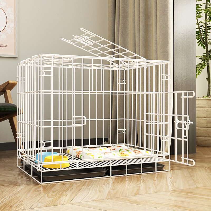 Складная клетка для собак, большая и средняя, с туалетом для дома, в помещении и на улице, для золотистого ретривера, полностью складная клетка для собак