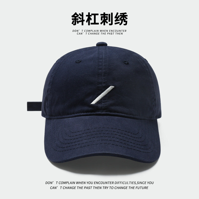 Новая фуражка ранней весны 2025 года с большим лицом, маленькими широкими полями, большой окружностью головы, увеличенной и углубленной бейсбольной бейсболкой с вышивкой.