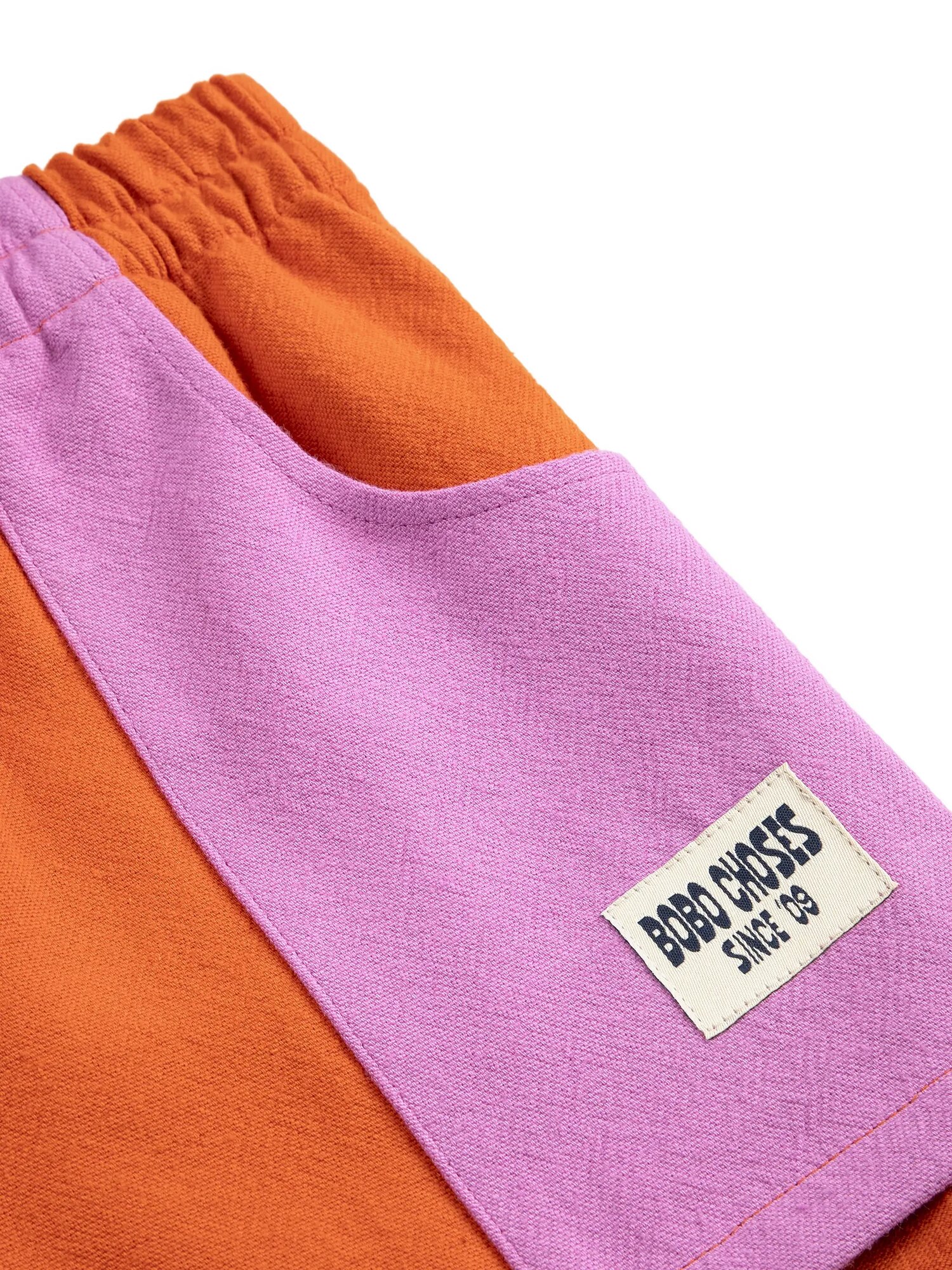 Шорты BOBO CHOSES Colourblock pocket shorts, размер 134, оранжевый — фото 1