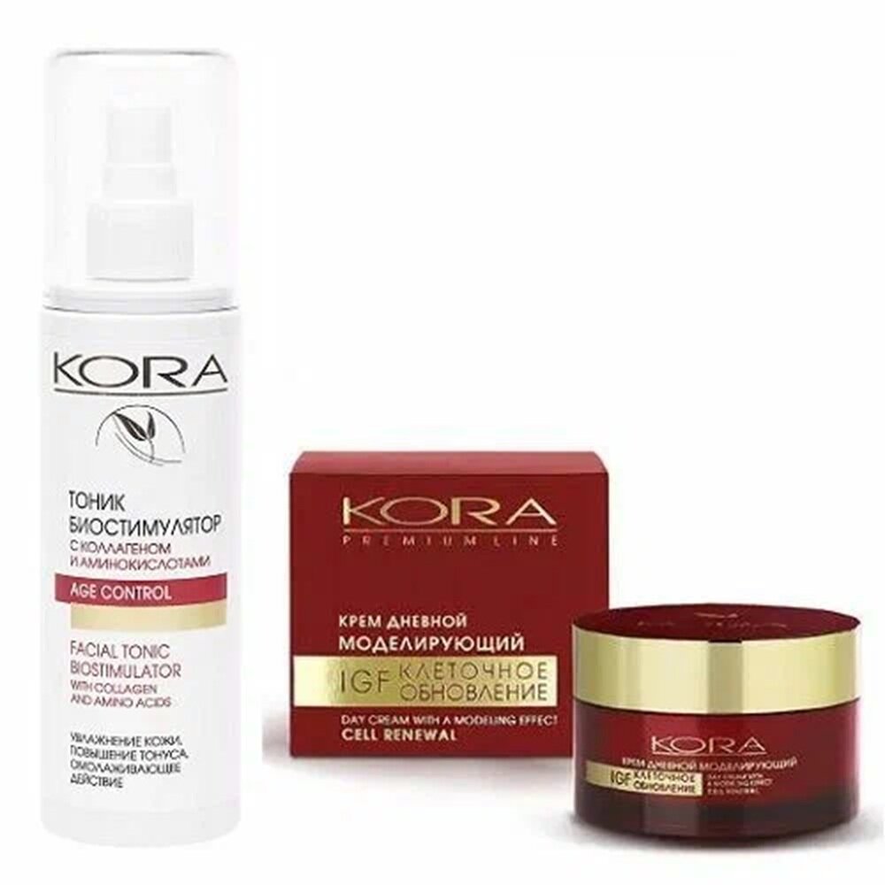 Кора Для зрелой кожи Набор Anti-age: крем дневной 50 мл + тоник 150 мл