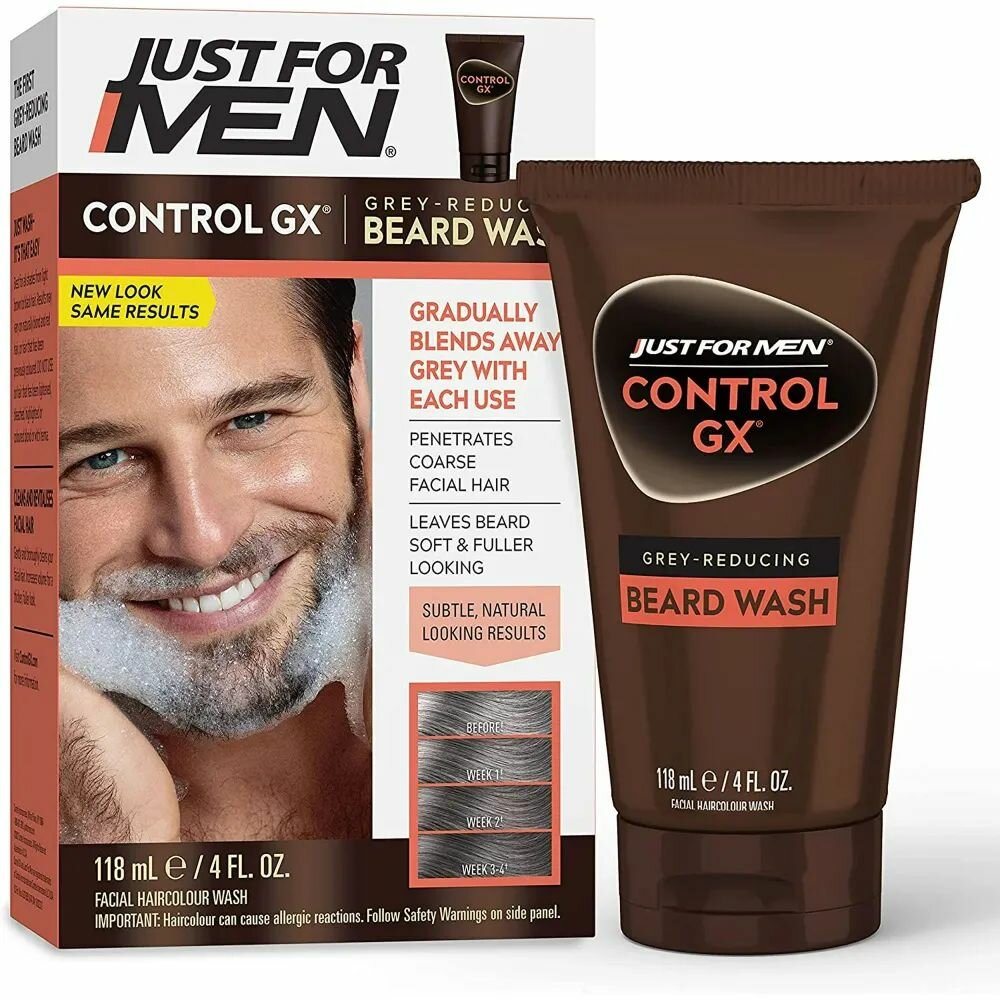 Мужской шампунь для окрашивания бороды, Just For Men Control GX,118 мл.