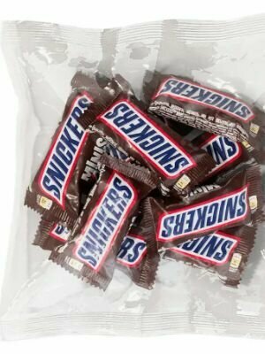 Шоколадные конфеты батончики "Minis", Snickers, 135 г