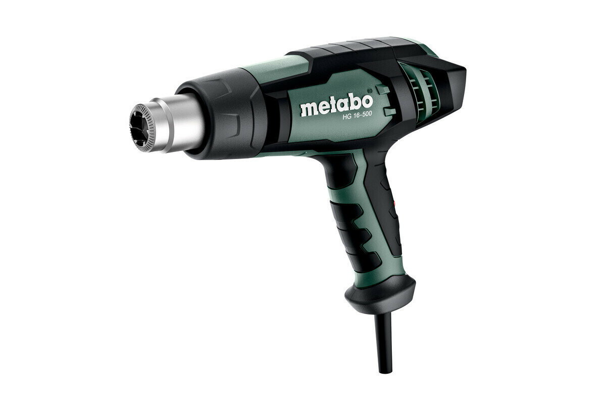 Строительный фен Metabo HG 16-500 601067000, 1600 Вт, керамический нагреватель, защита от перегрева