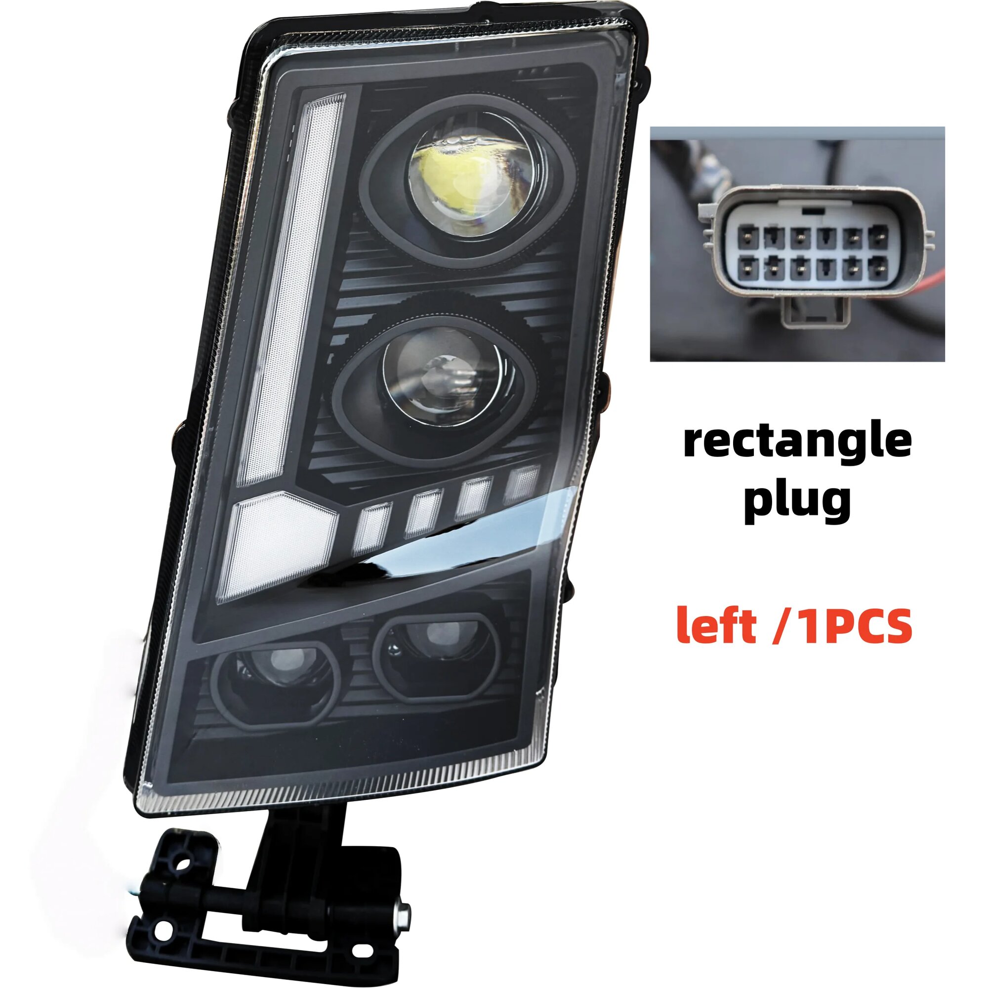 Светодиодная фара для Volvo FH12 FM12 FM380, Left, Rectangle, 1pcs