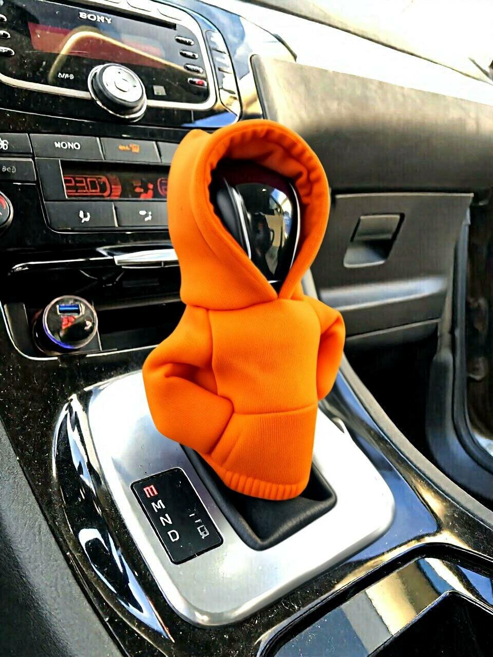 Чехол худи на ручку кпп / Рычаг КПП / Худи на рычаг АКПП / Цвет: Оранжевый