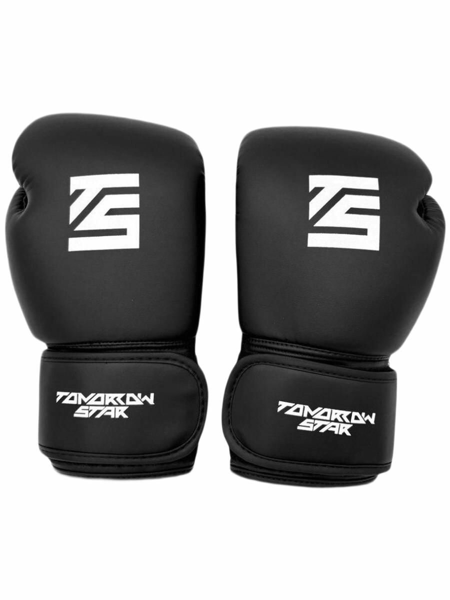 Перчатки боксерские черные Tomorrow star 12 oz