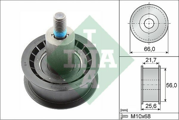 Ролик обводной ремня ГРМ INA 532016710 Audi, Seat, Skoda, Vw 1.4, 1.6 16V 97->