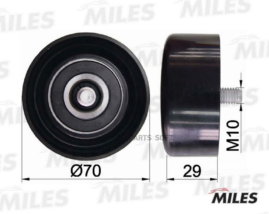 AG03108 MILES Ролик ремня приводного HYUNDAI SONATA NF 08-/SONATA YF 10-/KIA SPORTAGE 10-