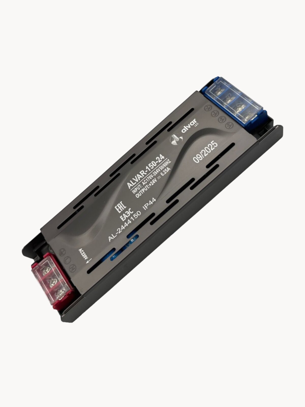 Блок питания 24В 150Вт IP44, сверхтонкий, для светодиодных лент