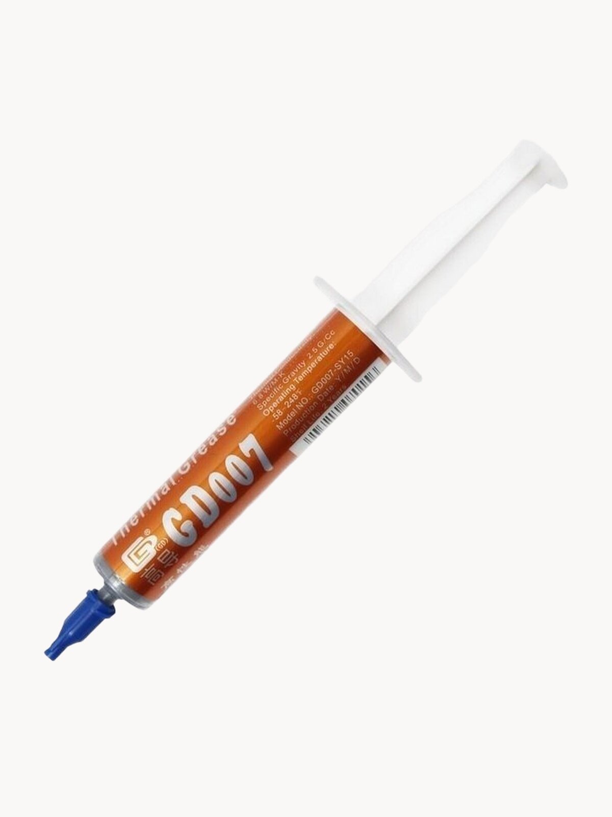 Термопаста GD007, 15 грамм, шприц, теплопроводность 6.8Вт/(м·К)