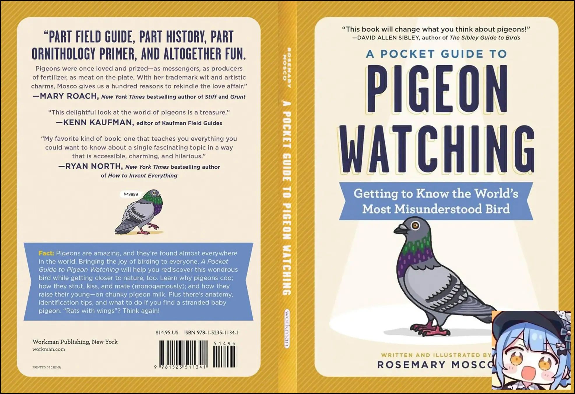 Карманный гид по наблюдению за голубями Rosemary Mosco, иллюстрированное издание Workman Publishing, 2021