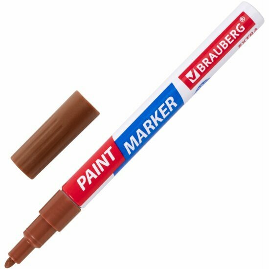 Маркер-краска Brauberg лаковый EXTRA (paint marker) 2 мм, медный, улучшенная нитро-основа,