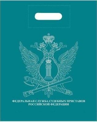 Пакет подарочный фссп РФ 40х50 бирюзовый - 5 шт.