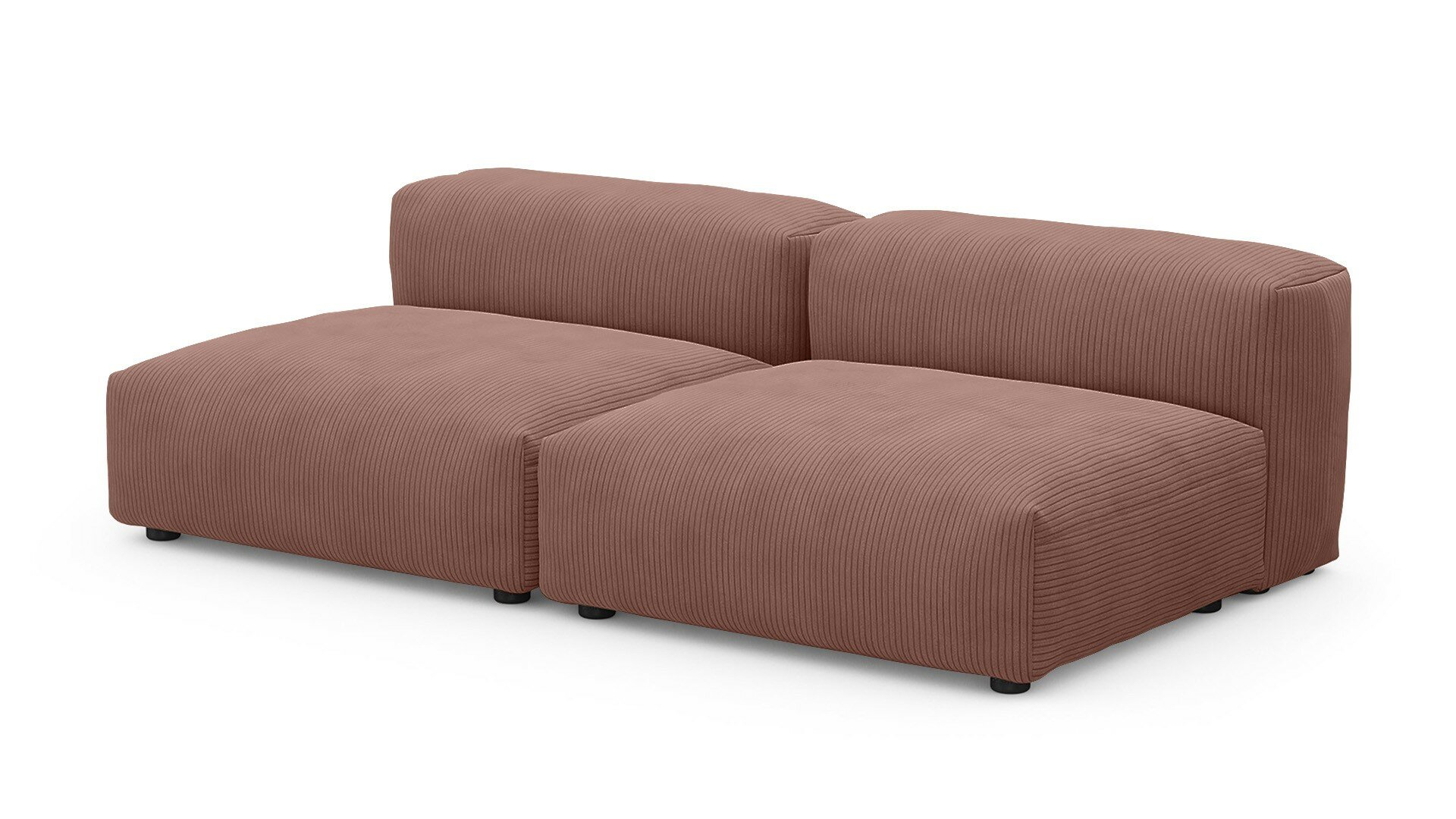 Сдвоенная дополнительная секция Фиджи (большая) Cilium Coral NEW 210x116x62 см, розовый Вельвет, нераскладной Дом мебели для вас