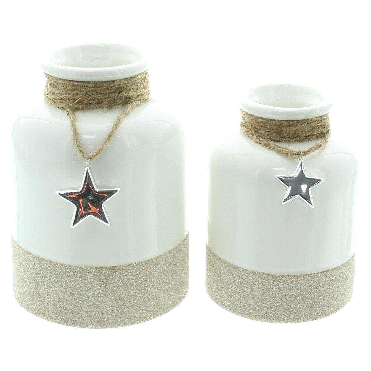 Декоративные вазы "Серебряная звездочка", 2 штуки