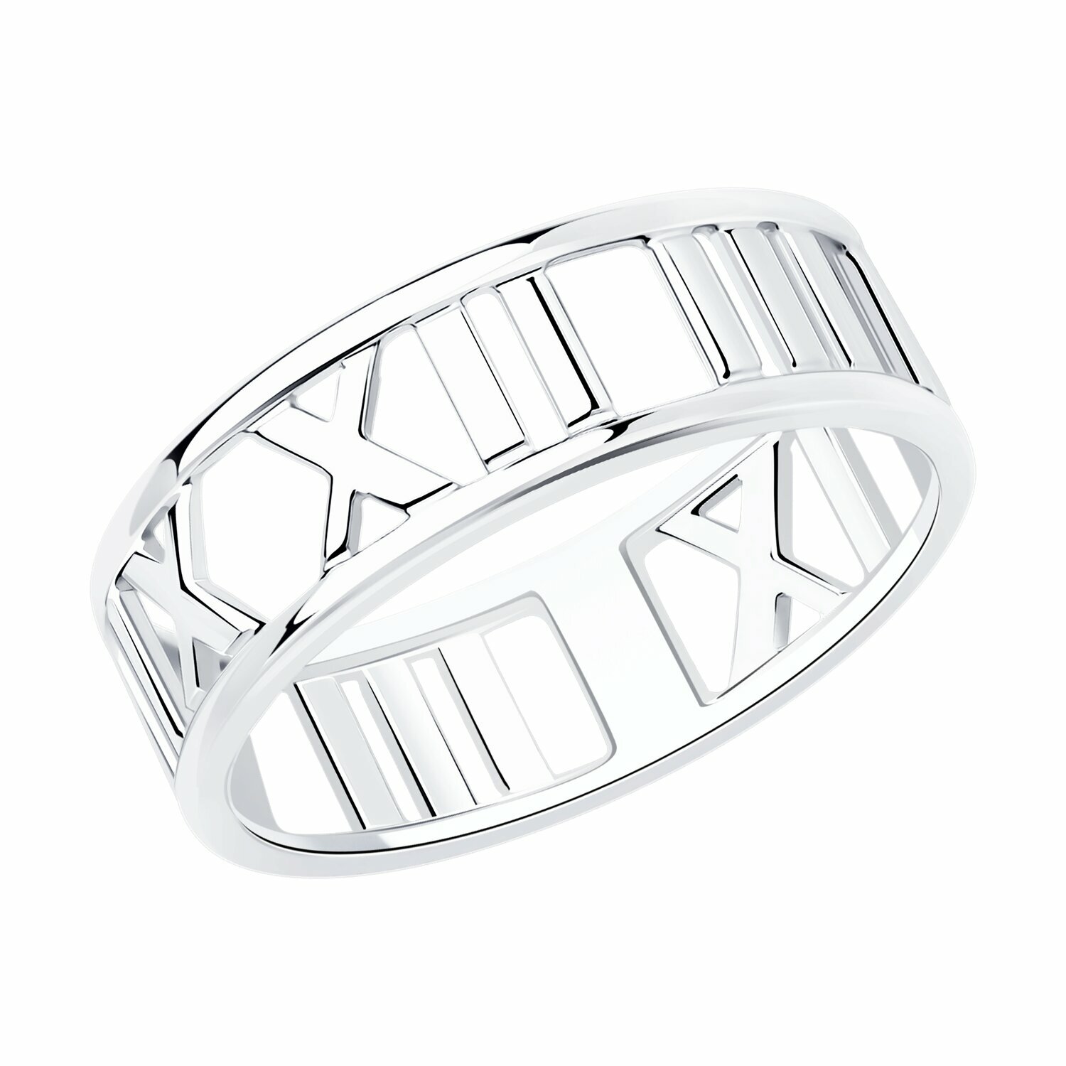 Кольцо, серебро, 925 проба, родирование