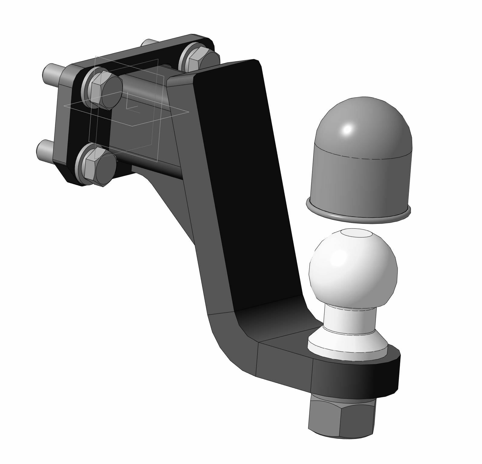 Фаркоп (тягово-сцепное устройство) Oris (Bosal) на Хавал Н9 2014-2020, арт:8006-E