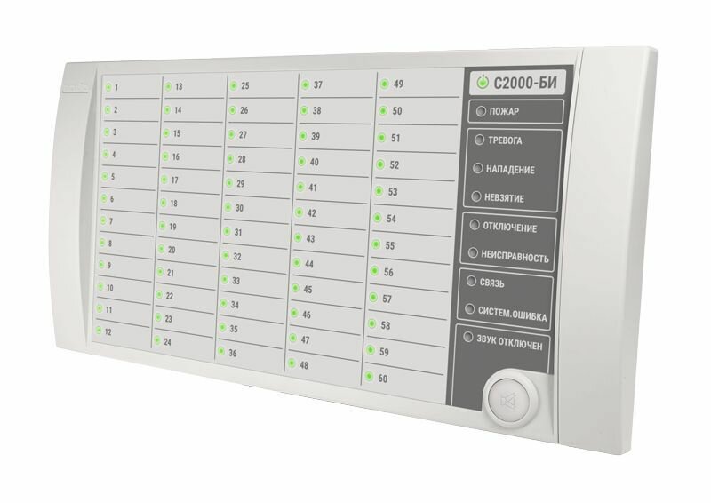 С2000-БИ Блок индикации системы пожаротушения (60 разделов)