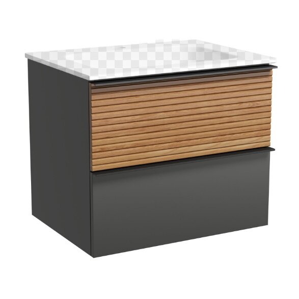 Тумба под раковину Sancos Delta 60 DL60GR дуб красный/графит